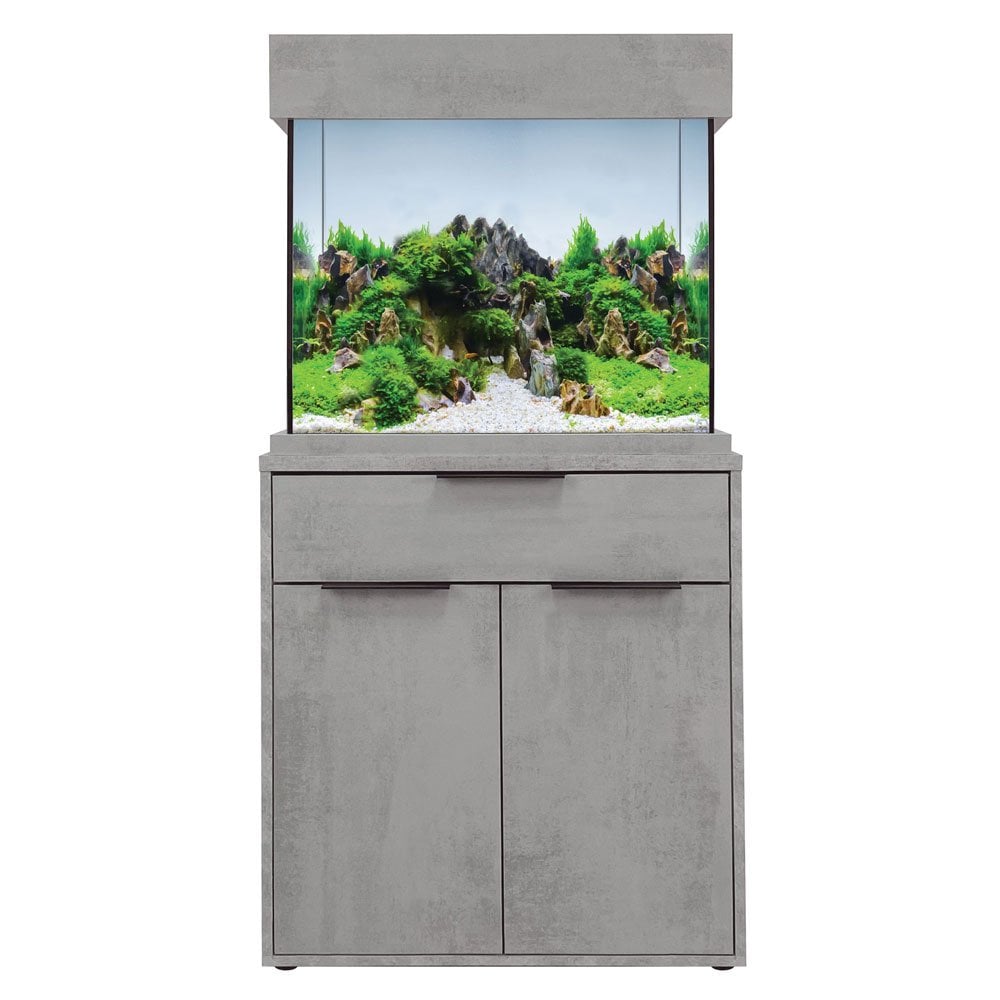 Aqua One Oakstyle 110 Aquarium Cabinet Set Industrial Concrete - Pond ...