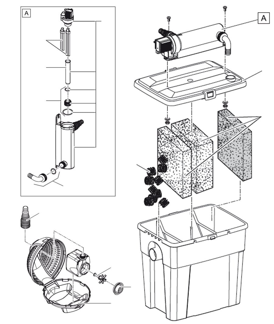 Pontec Multiclear 8000 Set Spare Parts – Pond Planet